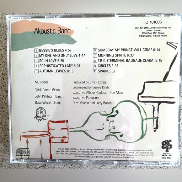 GRP Records | Media | Chick Corea Akoustic Band 989 Cd Dolby Digital ...